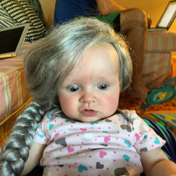 20 Photos That Prove That Babies + Wig = Comedy Gold | TheThings